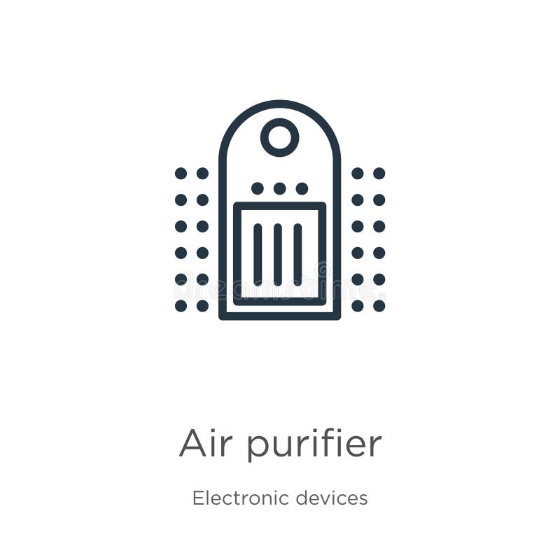 Air Purifier Outline Vector Icon. Thin Line Black Air Purifier Icon ...