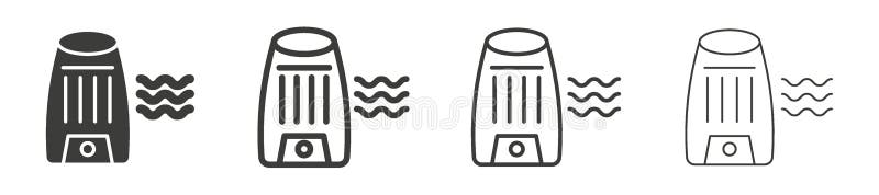 Air Purifier Icon Vector Set on White Background Stock Vector ...
