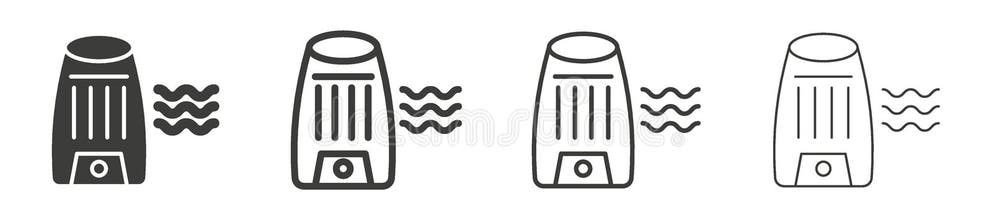 Air Purifier Icon Vector Set on White Background Stock Vector ...