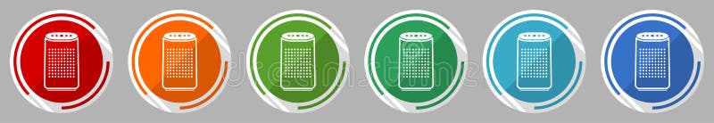 Air Purifier, Ionizer Icon Set, Vector Illustration in 6 Colors Options ...