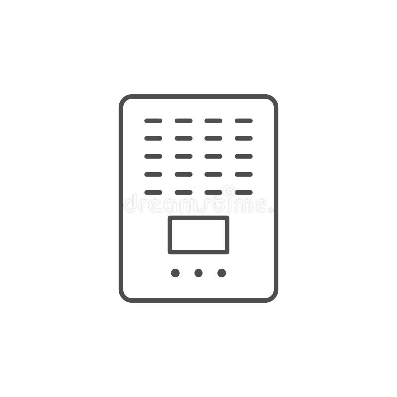 Air Purifier Outline Vector Icon. Thin Line Black Air Purifier Icon ...