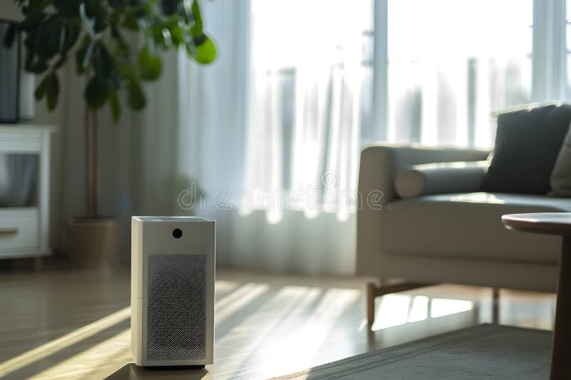 Air Purifier in the Living Room during the Day by Generative AI Stock ...