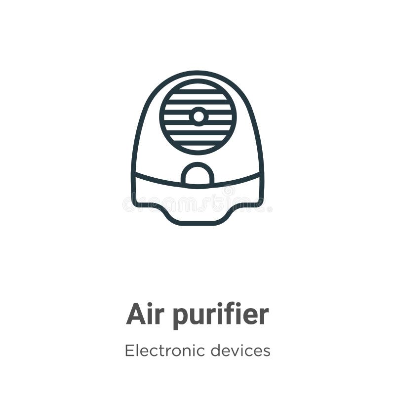 Air Purifier Outline Vector Icon. Thin Line Black Air Purifier Icon ...