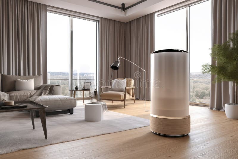 Air Purifier System with Sleek and Modern Design in Open-concept Living ...