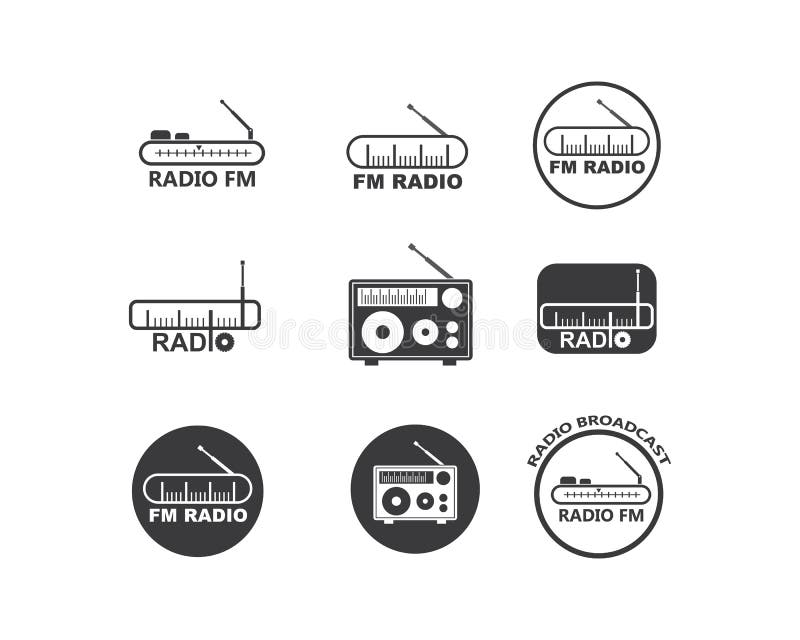 On Air Radio Broadcast Logo Icon Vector Illustration Stock Vector ...