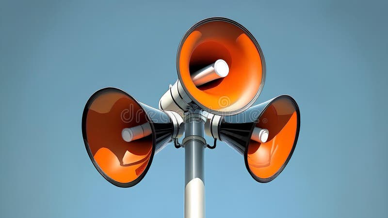 Air Raid Alarm, Sound Warning. Alarm Notification System Stock Image ...