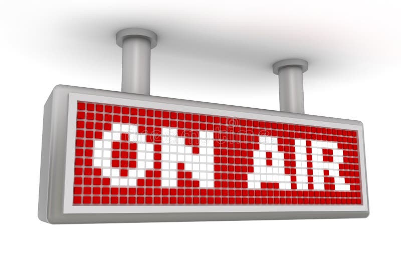 On Air - red warning plate stock illustration. Illustration of show ...