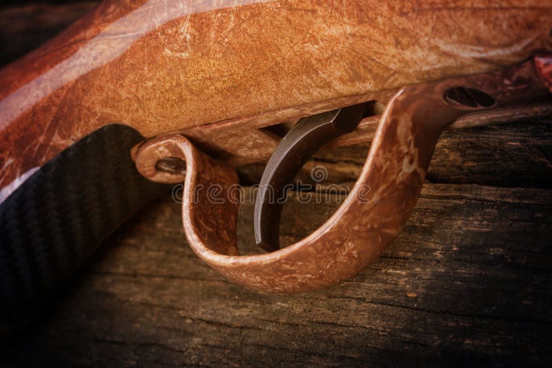 Air rifle, trigger stock image. Image of rifle, wood - 48484483