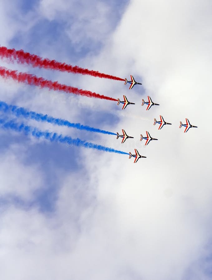 French Air Force in Paris Air Show Stock Image - Image of visit ...