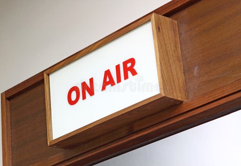 on Air sign stock image. Image of broadcast, entertainment - 22516635