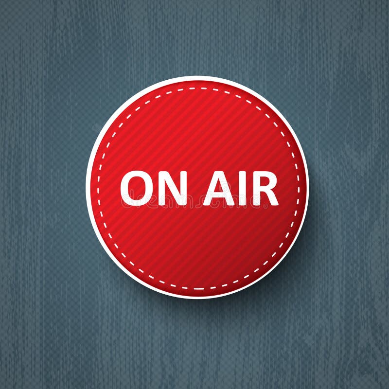 On air sign stock vector. Illustration of glowing, broadcast - 46621045