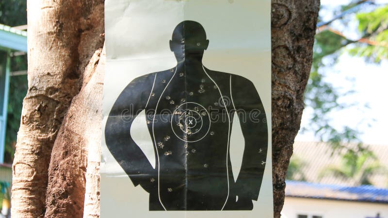 Air Soft Gun Shooting Target Put on the Grass Stock Photo - Image of ...