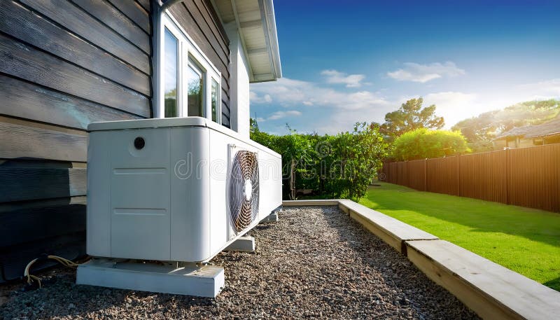 Air Source Heat Pump Residential Appliance Building Stock Illustration ...