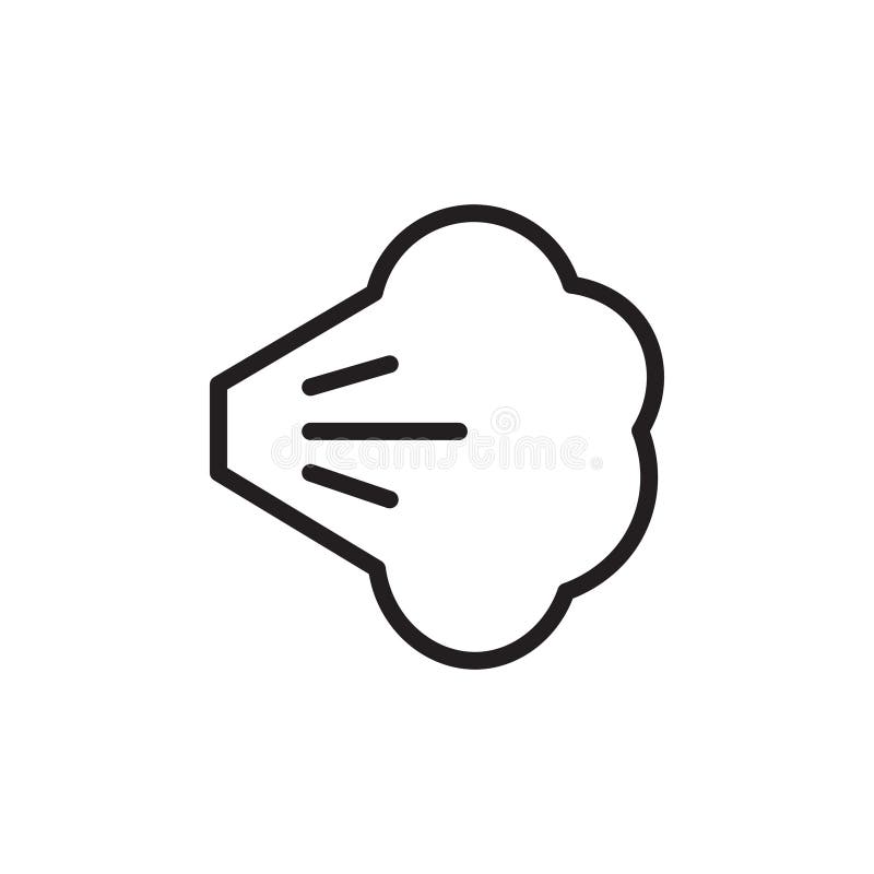 Air Spray Cloud Icon Outline Vector for Web Ui Stock Vector ...