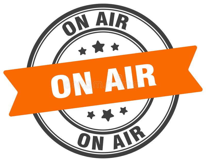 On Air Stamp. on Air Label on Transparent Background. Round Sign Stock ...