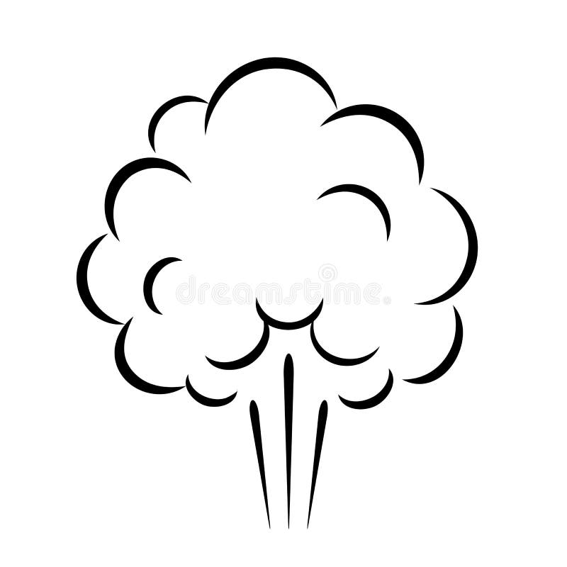 Air Steam Cloud Vector Icon Stock Vector - Illustration of mushroom ...