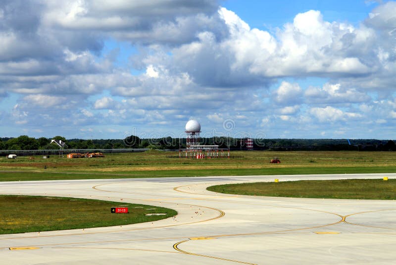 An Air Strip in an Airport. Stock Photo - Image of preparation, arrival ...