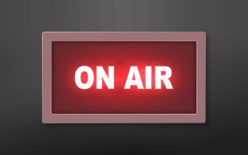 Broadcast Studio On Air Light Vector Sign On Wall Stock Vector ...