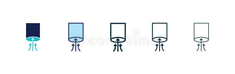 Air Suction Icon Vector Set on White Background Stock Vector ...