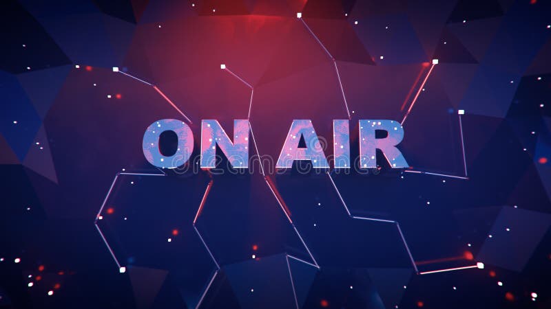 On AIR Text on Low Poly Surface 3D Render Stock Illustration ...