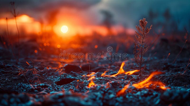 Air is Thick with the Acrid Scent of Burning Vegetation, a Grim ...