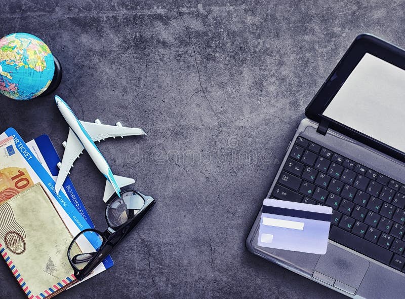 Air Ticket and Passport for Flight Plane. Travel Concept. Ticket ...