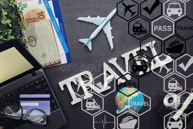 Air Ticket and Passport for Flight Plane. Travel Concept. Ticket ...