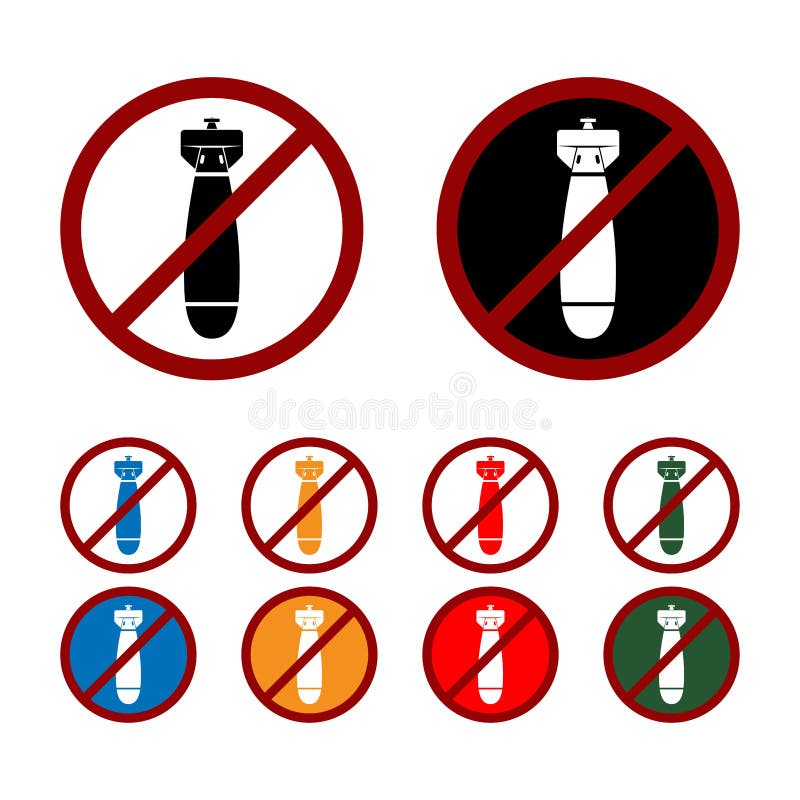 Prohibition of air bombing stock vector. Illustration of missile ...
