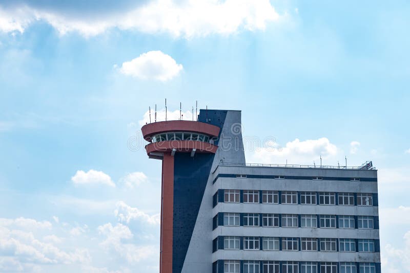 Air Traffic Control Center in Airport Stock Photo - Image of airplanes ...