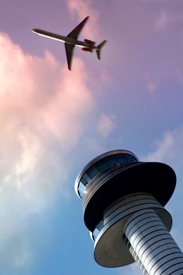 Air traffic control tower stock photo. Image of flying - 747678