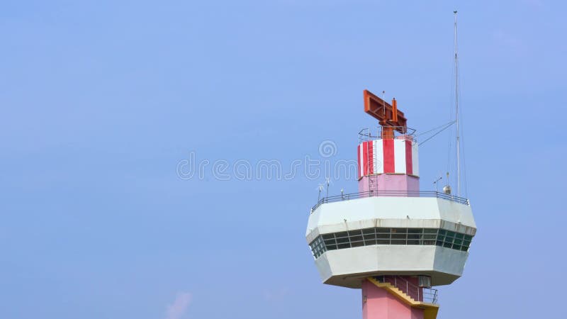 Air Traffic Control Tower on Operation Aerodrome Control Service. Stock ...