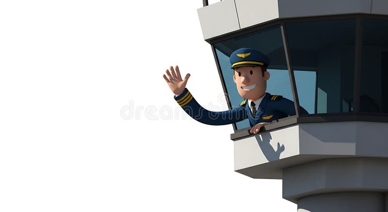 Cartoon Airport Controller Stock Illustrations – 159 Cartoon Airport ...
