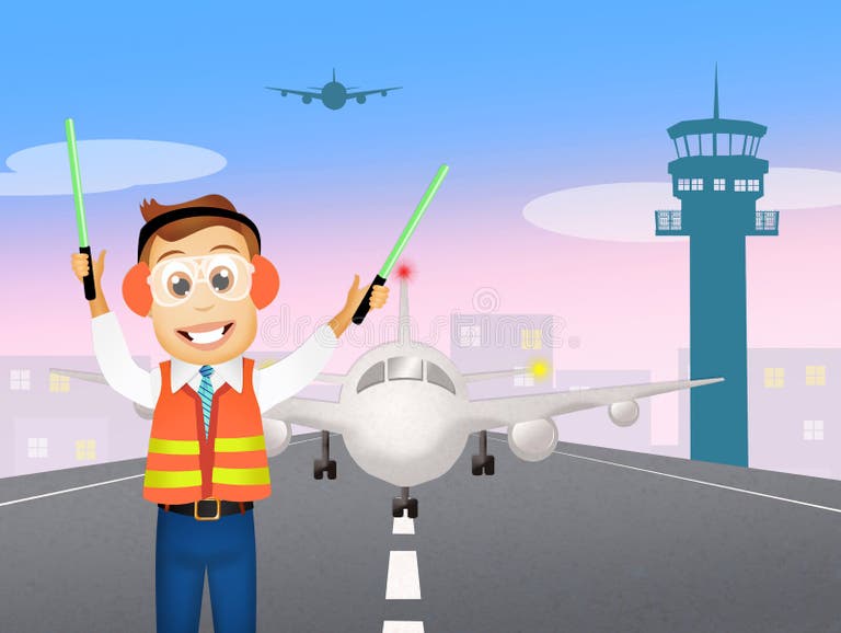 Air Traffic Controller Stock Illustrations – 993 Air Traffic Controller ...