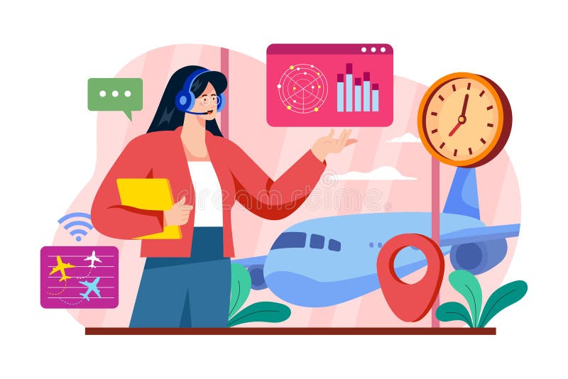 Managing Flights Stock Illustrations – 32 Managing Flights Stock ...