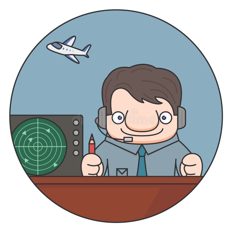 Air Traffic Controller Stock Illustrations – 853 Air Traffic Controller ...