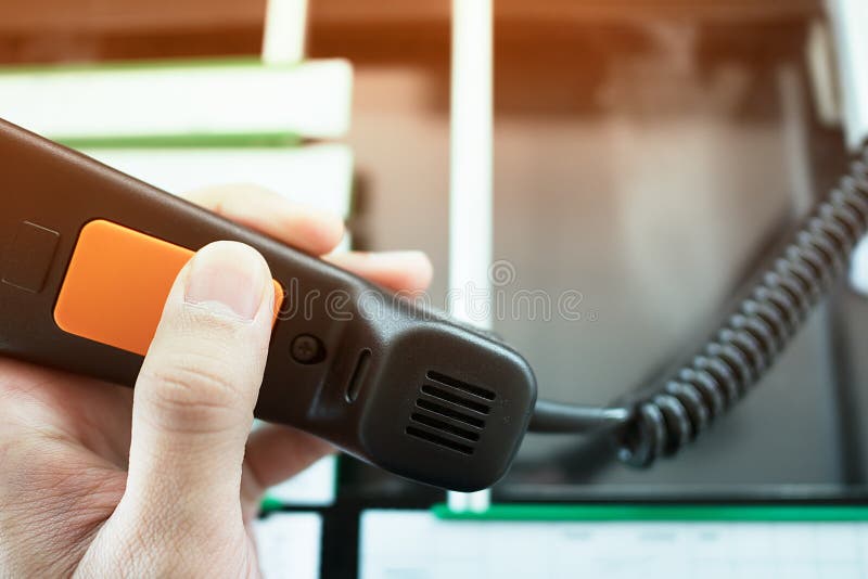 Air Traffic Controller Radio Handset Stock Image - Image of connection ...
