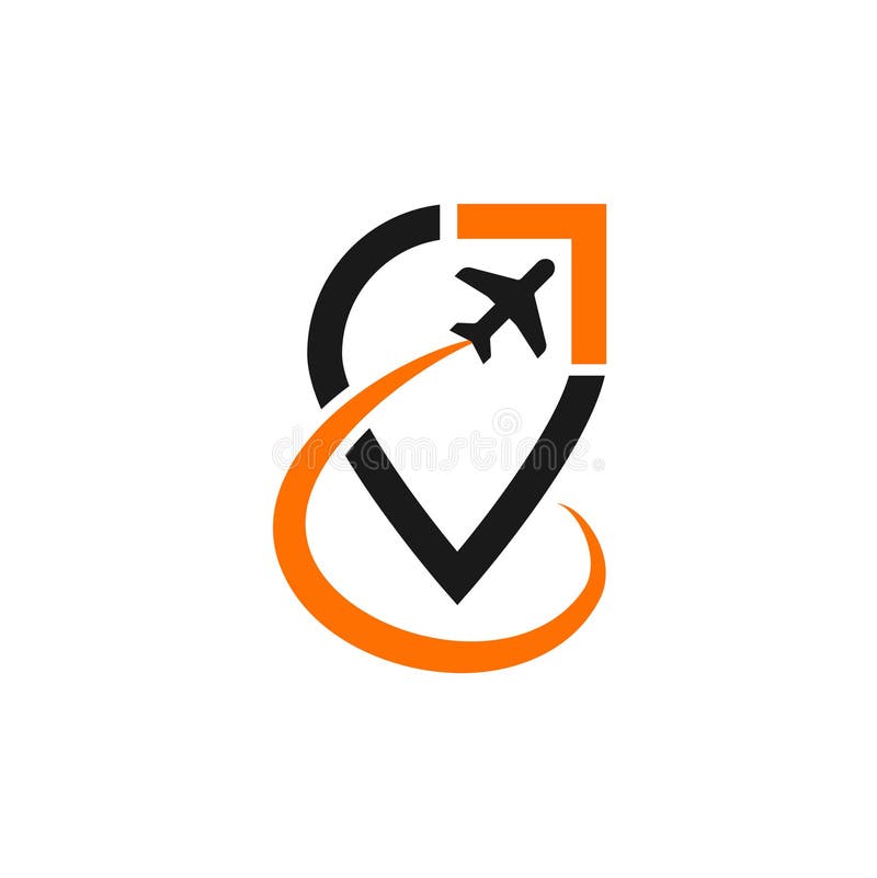 Air Travel Logo Template. Travel. Pin. Location on Map Logo Concept ...