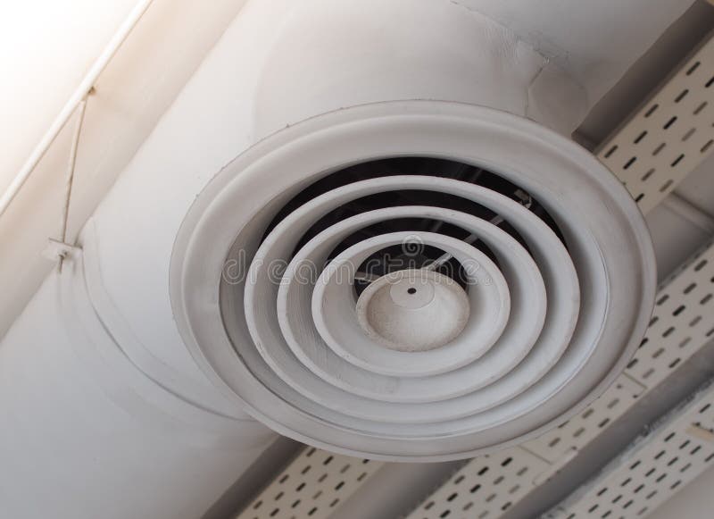 Air Ventilating Tube Installed on the Ceiling Stock Photo - Image of ...