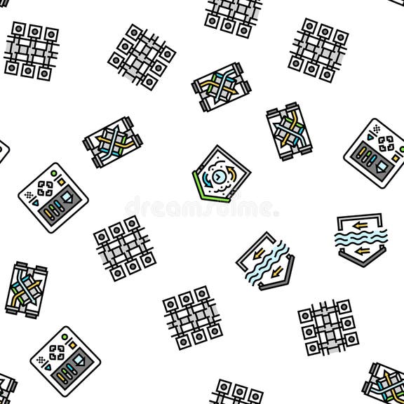 Air Ventilation Cold Fan Seamless Pattern Vector Stock Illustration ...