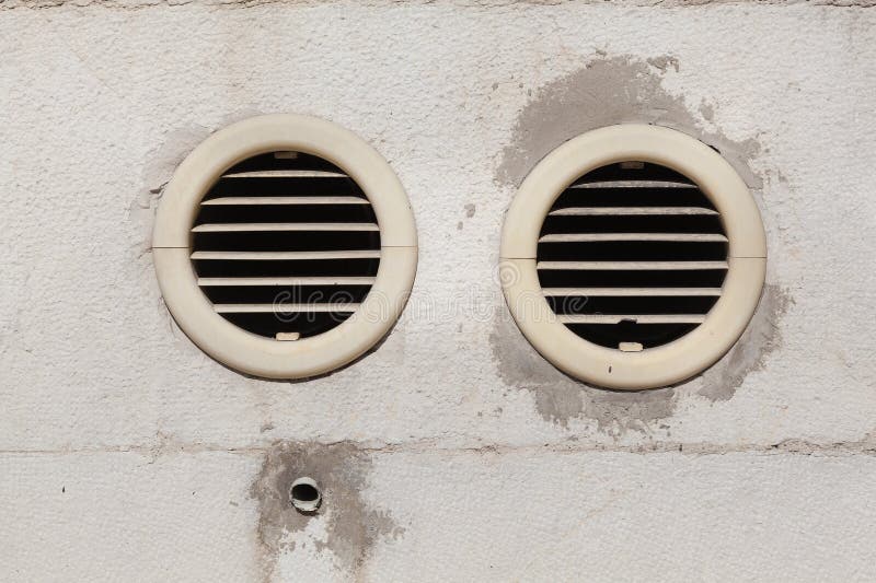 Air Vents Fixed On An Outside Wall Stock Photo - Image of condition ...