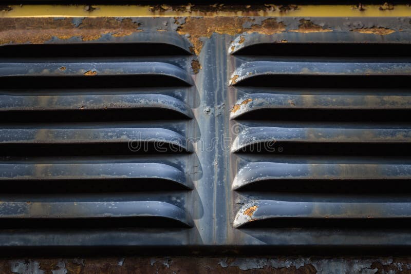 Air Vents on the Side of an Old, Rusty Locomotive. Stock Photo - Image ...