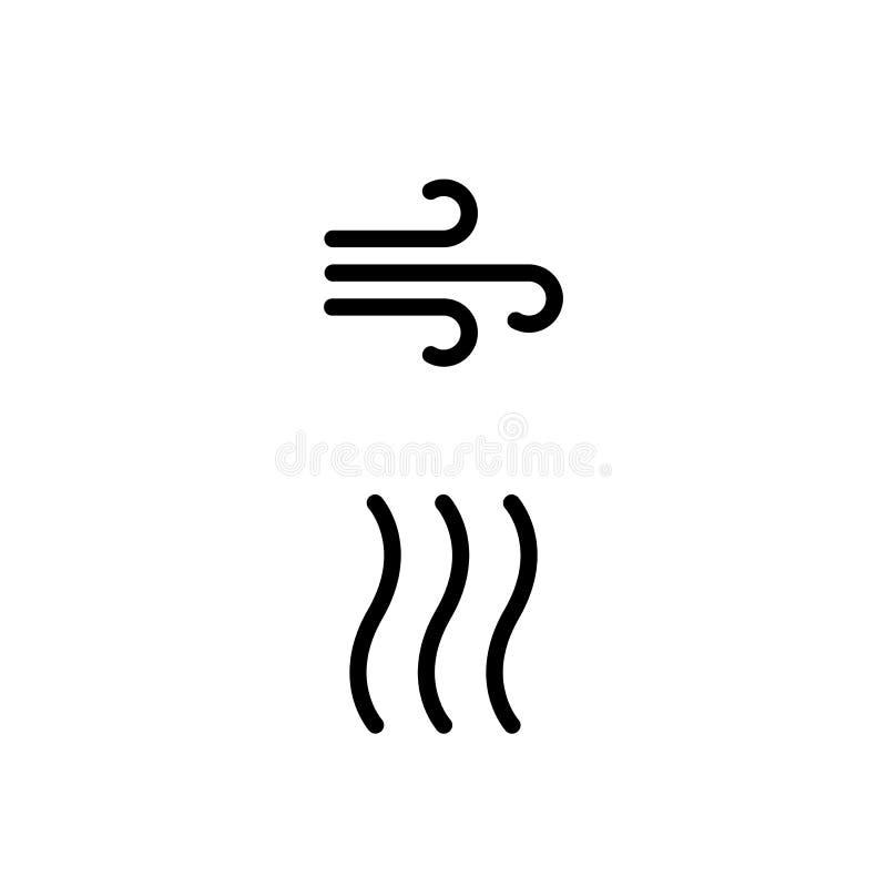 Wind air flow vector icon stock vector. Illustration of gust - 167465114
