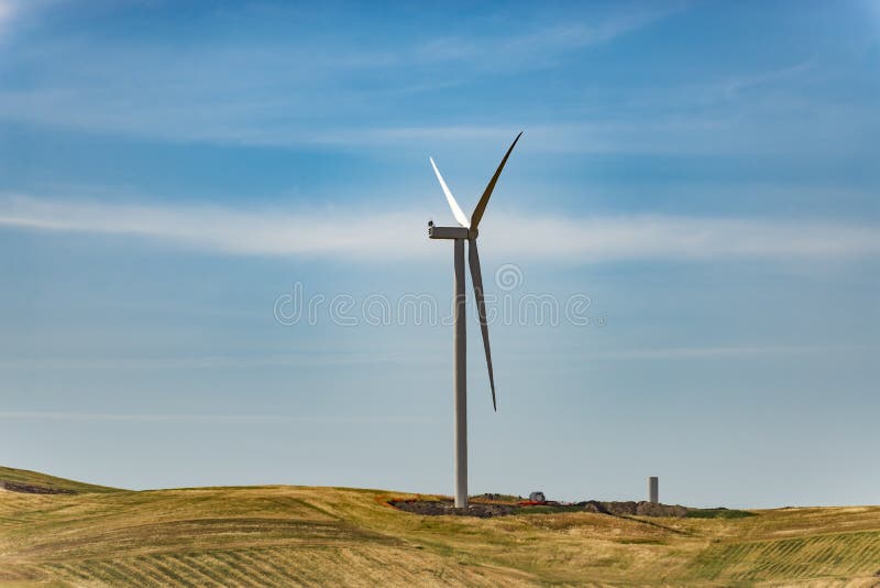 Air wind turbines stock image. Image of italy, field - 70142119