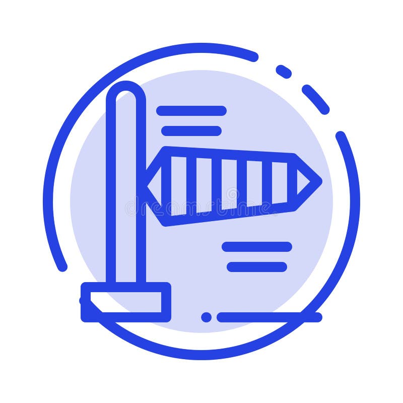 Air, Wind, Windy Blue Dotted Line Line Icon Stock Vector - Illustration ...