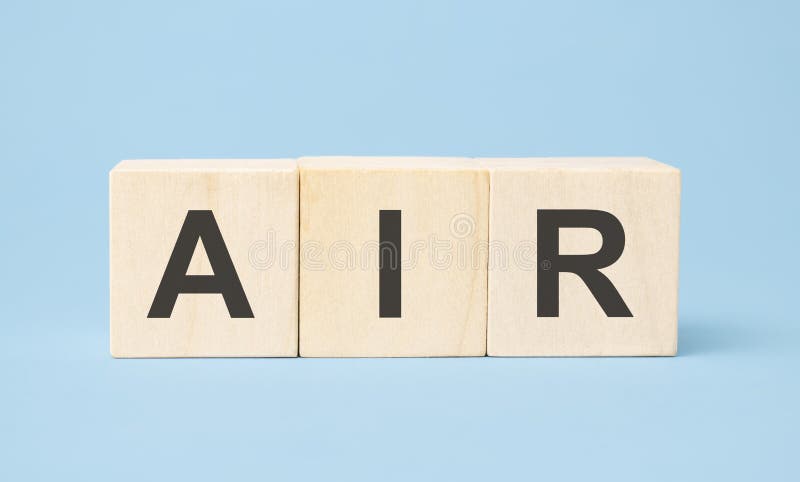 Air Word Written on Wooden Cubes with Copy Space Stock Photo - Image of ...