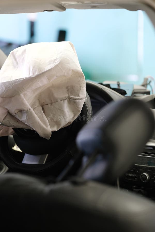 Airbag exploded stock image. Image of auto, safety, automobile - 82223589