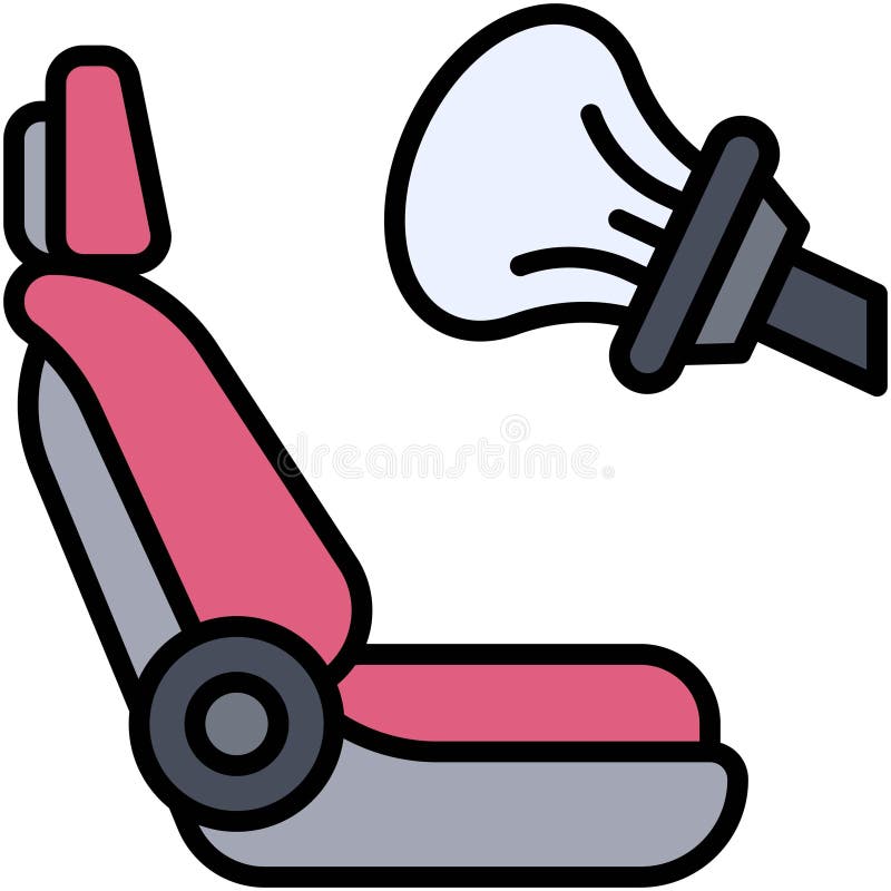 Airbag Icon, Car Accident and Safety Related Vector Illustration Stock ...