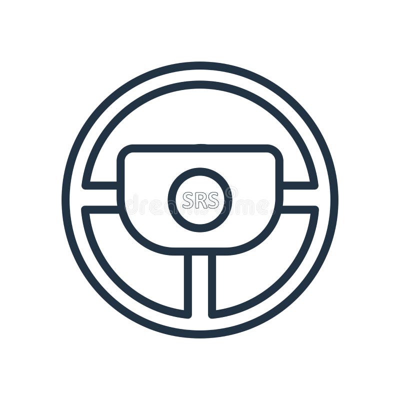 Airbag Icon Vector Isolated on White Background, Airbag Sign Stock ...