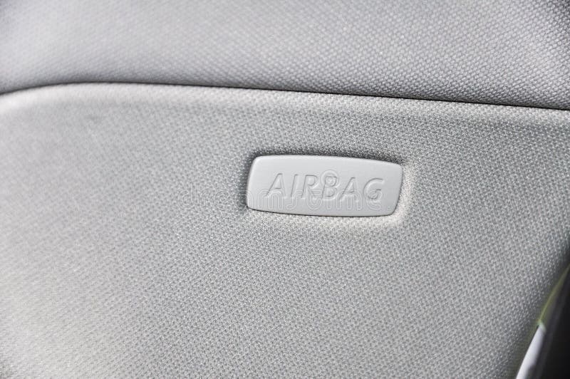 Airbag Logo on the Windshield Inside the Vehicle Stock Image - Image of ...