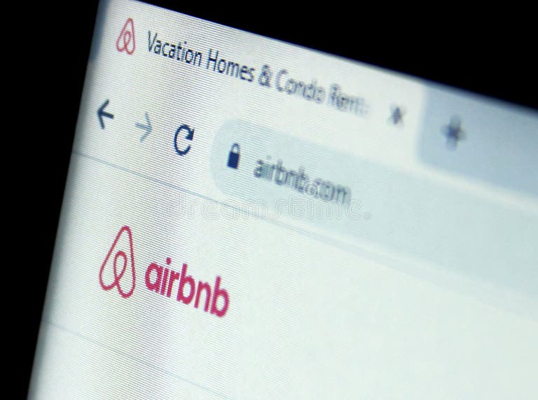 Airbnb website editorial photography. Image of marketplace - 296176397